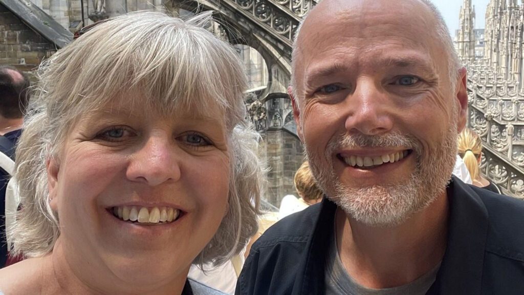 Jim & Keely on celebrating their 28th anniversary in Italy